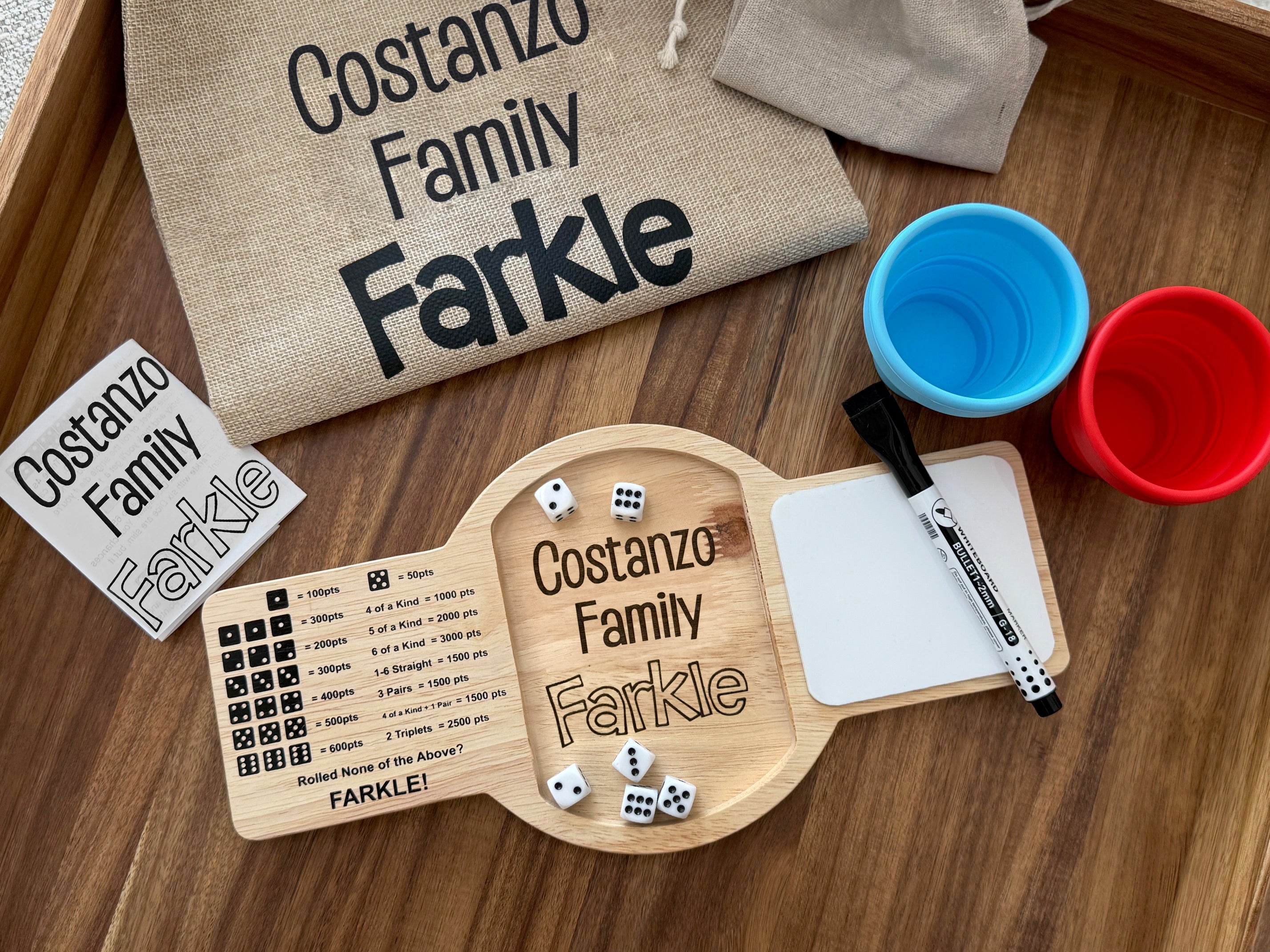 Custom Wood Farkle Game Board – Wicked Leap