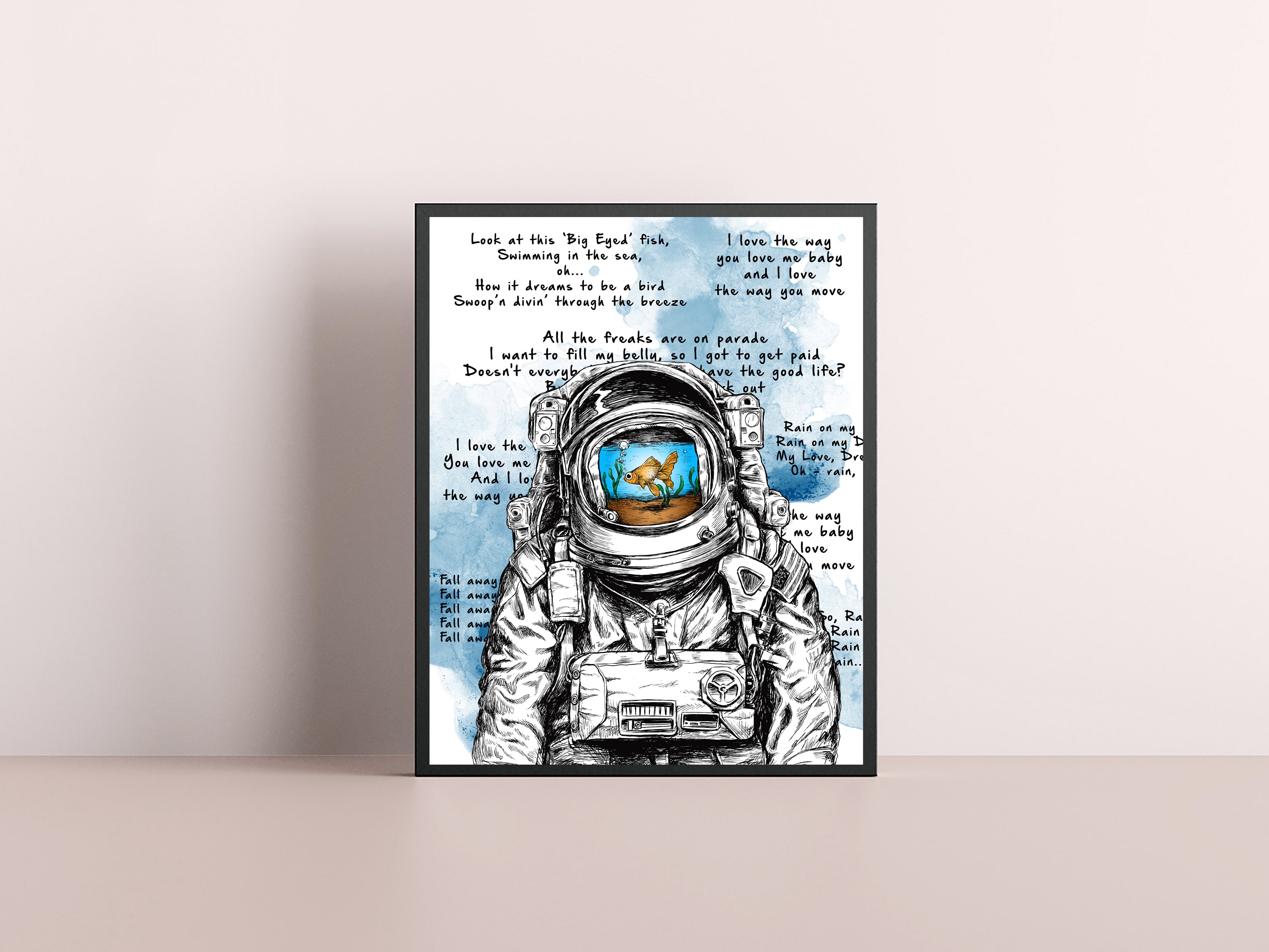 Big Eyed Fish Spaceman Mashup Art Print – Wicked Leap