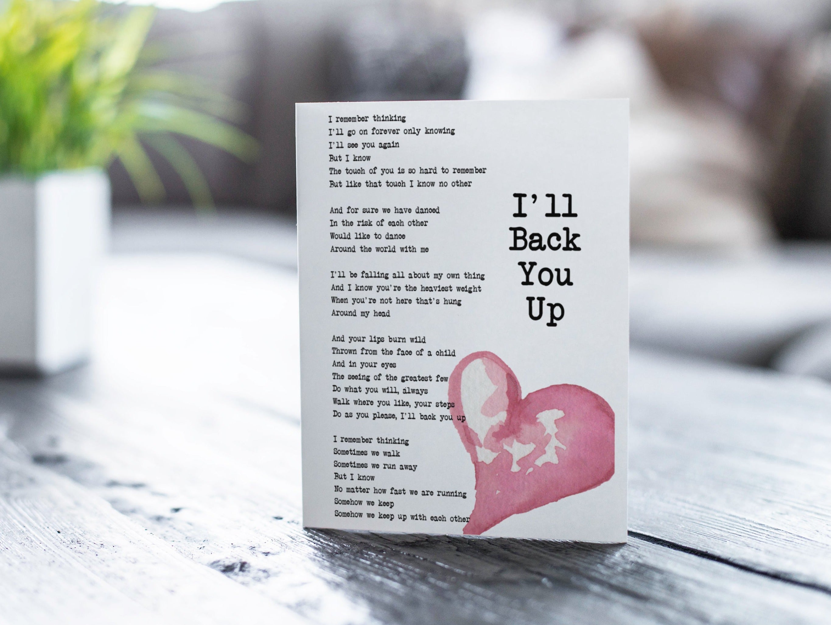 I'll Back You Up Valentines Day Card – Wicked Leap