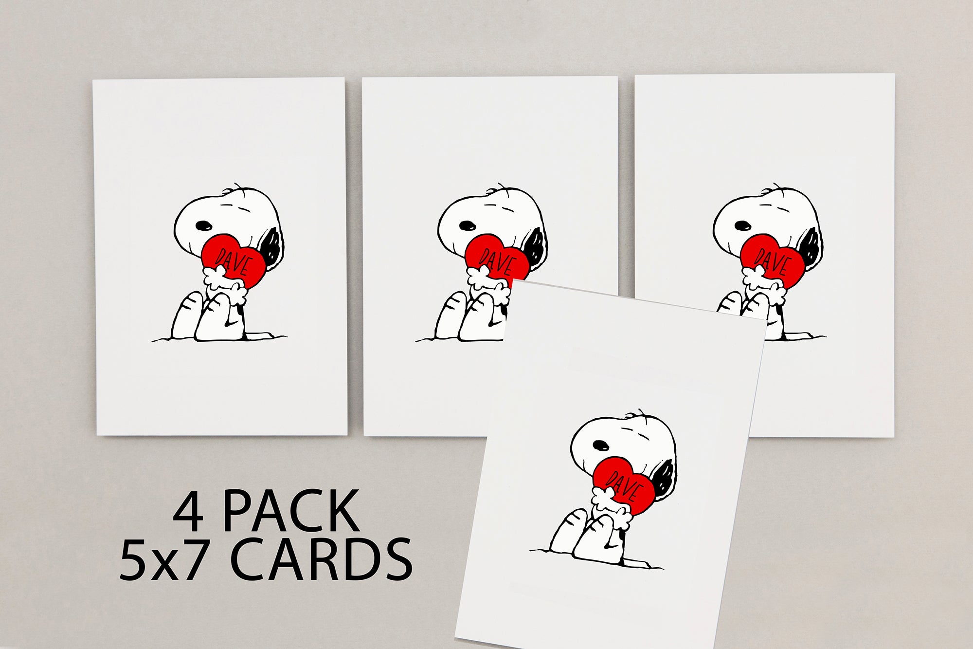 Bundle of 4 Snoopy Love Valentines Day Card – Wicked Leap